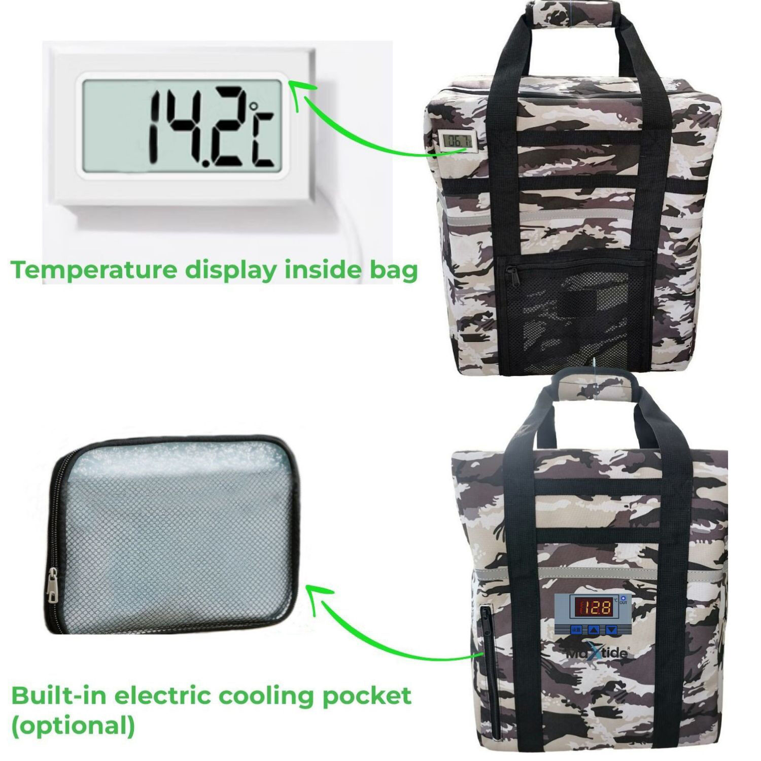 Portable Electric Cooler Bag Large Soft Sided Travel Cooler With ...
