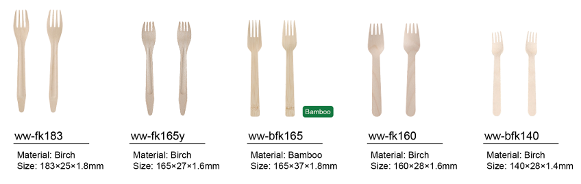 Eco Friendly Wooden Disposable Tableware Spork 160mm Length ...