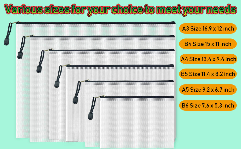 20 Pcs Zipper File Bags, Plastic Mesh Pouch, Board Game Storage Bag ...