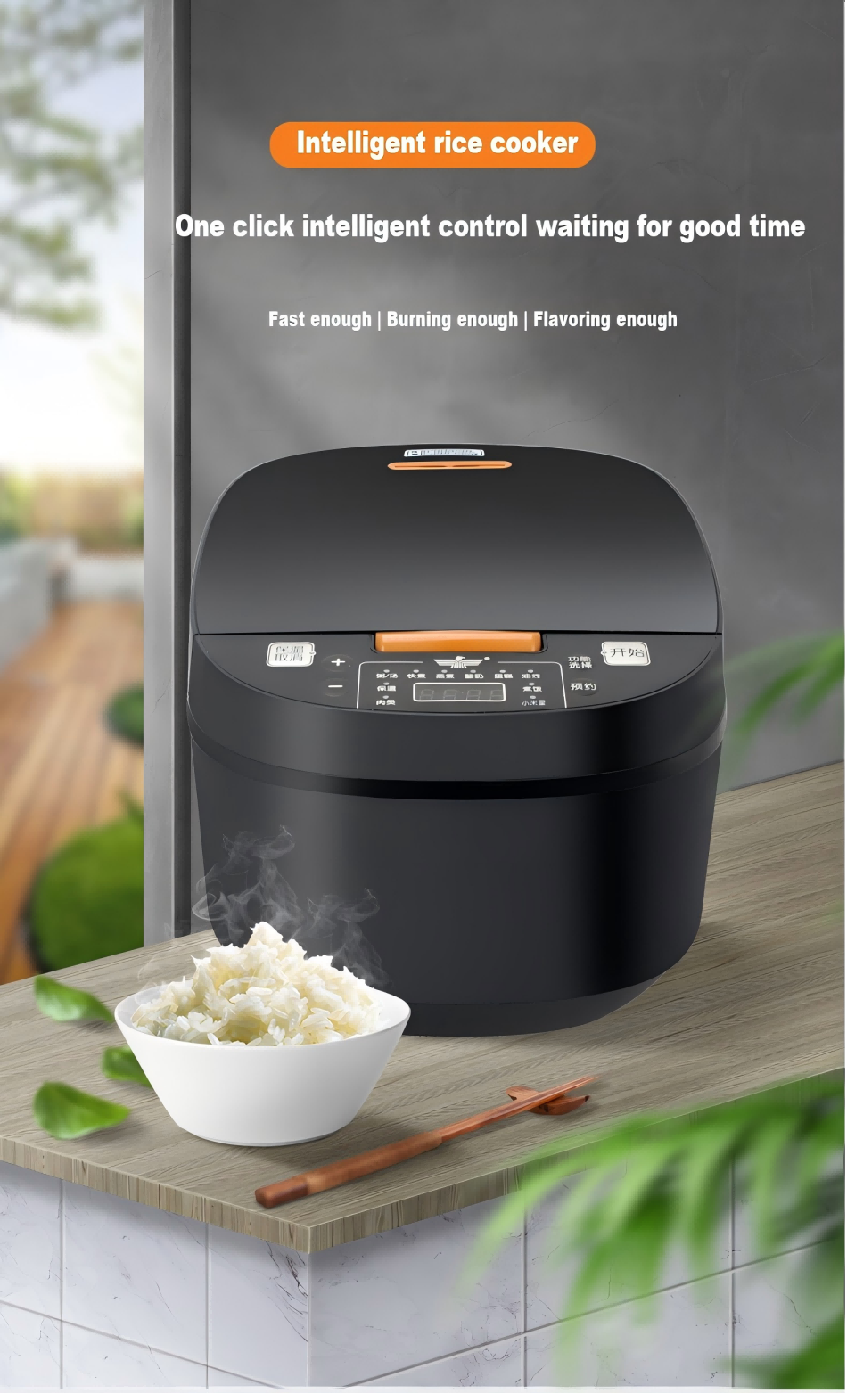 Factory Direct Black 900w Smart Rice Cooker Easy To Operate For Home ...