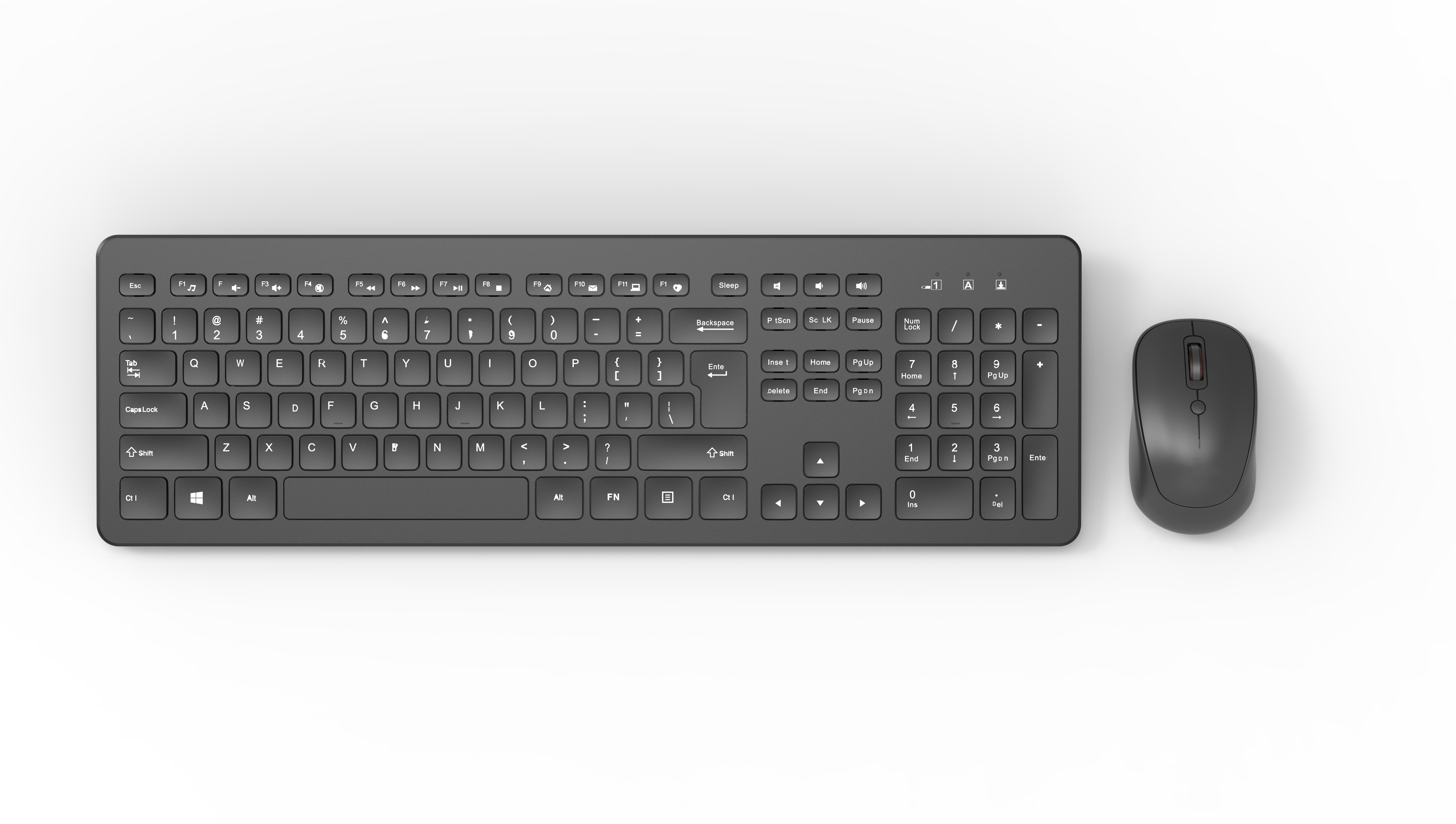 Fashion Human Ergonomic 1600 Dpi 2.4ghz Wireless Mouse And Keyboard ...
