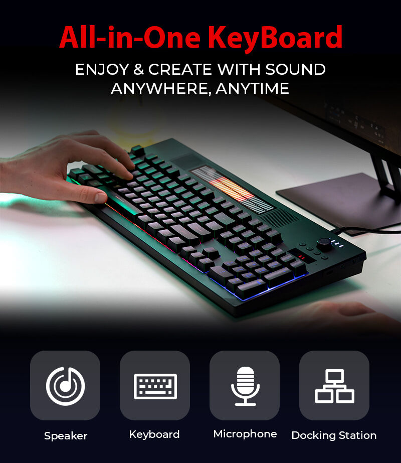 Factory Price Oem All In One Led Hub&mic Speaker Plastic Gaming ...