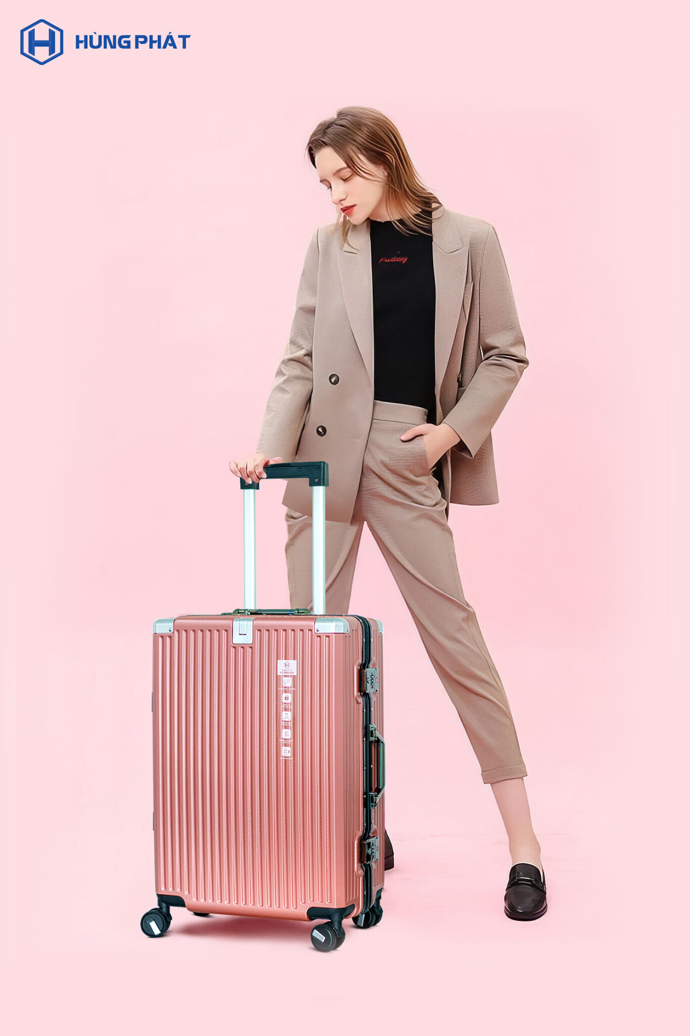 Hp6009 Aluminum Frame Suitcase – New Model Abs+pc 6009 By Hung Phat ...