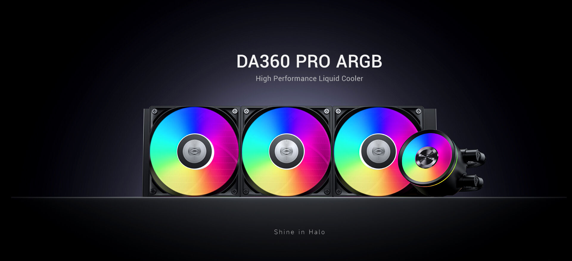 Pccooler Da360 Pro Argb Cpu Liquid Cooler, 360mm Aio Water Cooling With 120mm Silent Argb Fans ...