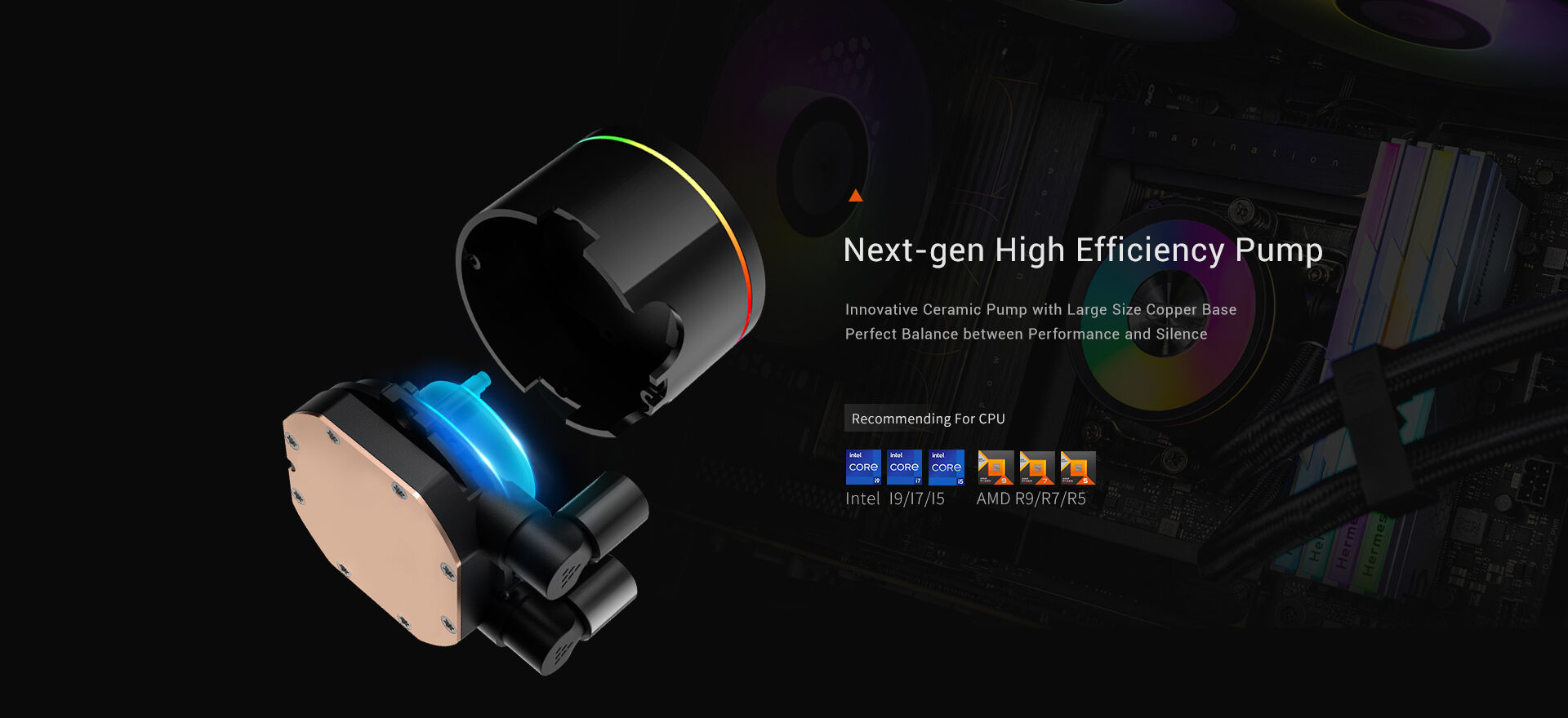 Pccooler Da360 Pro Argb Cpu Liquid Cooler, 360mm Aio Water Cooling With 120mm Silent Argb Fans ...