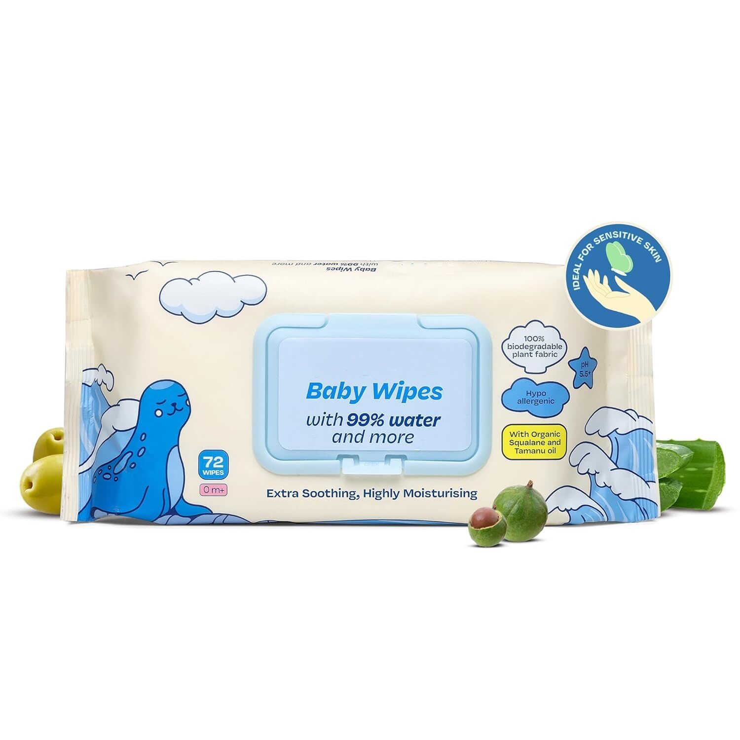 100% Biodegradable Organic Baby Wipes Alcohol Free Baby Wet Wipes For ...
