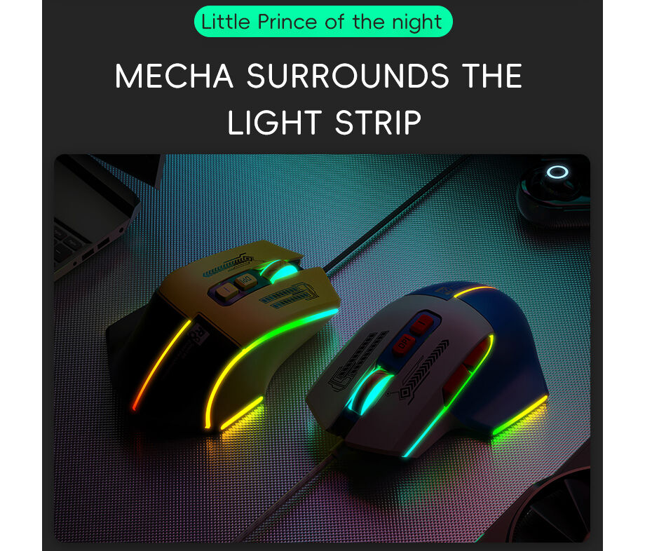 Professional 3600 Dpi Optical Sensor Backlight Wired 7d Gaming Mouse ...