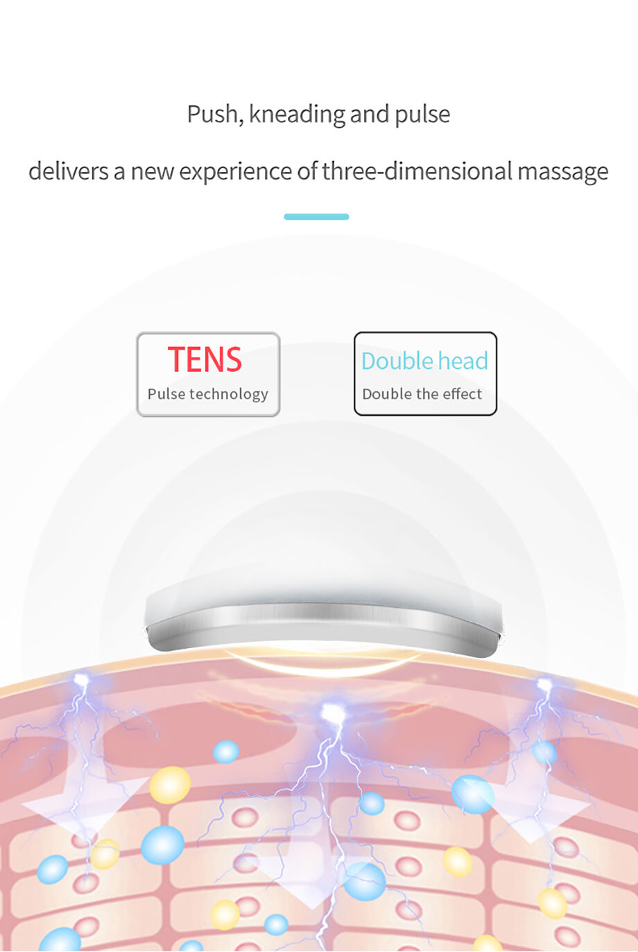 Rechargeable Smartfold Ems Massage Gun With Heat Therapy & Pulse ...