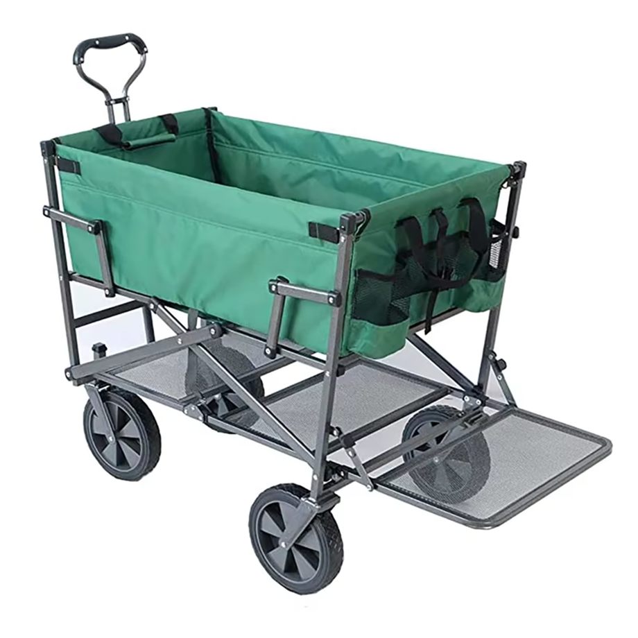150 Lb Capacity Sports Double Decker Wagon Collapsible Outdoor Utility ...