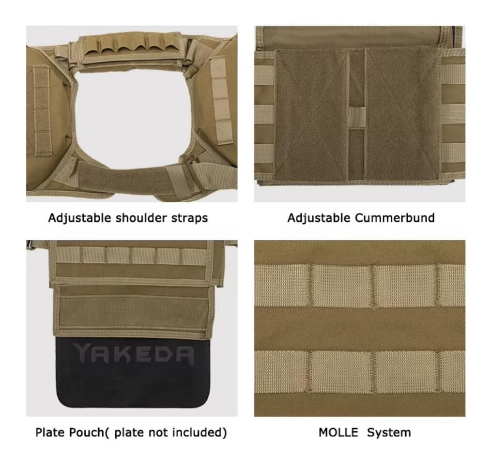 Combat Training Vest Mesh Outdoor Protective Safety Duty Vests Plate Carrier Molle Tactical ...