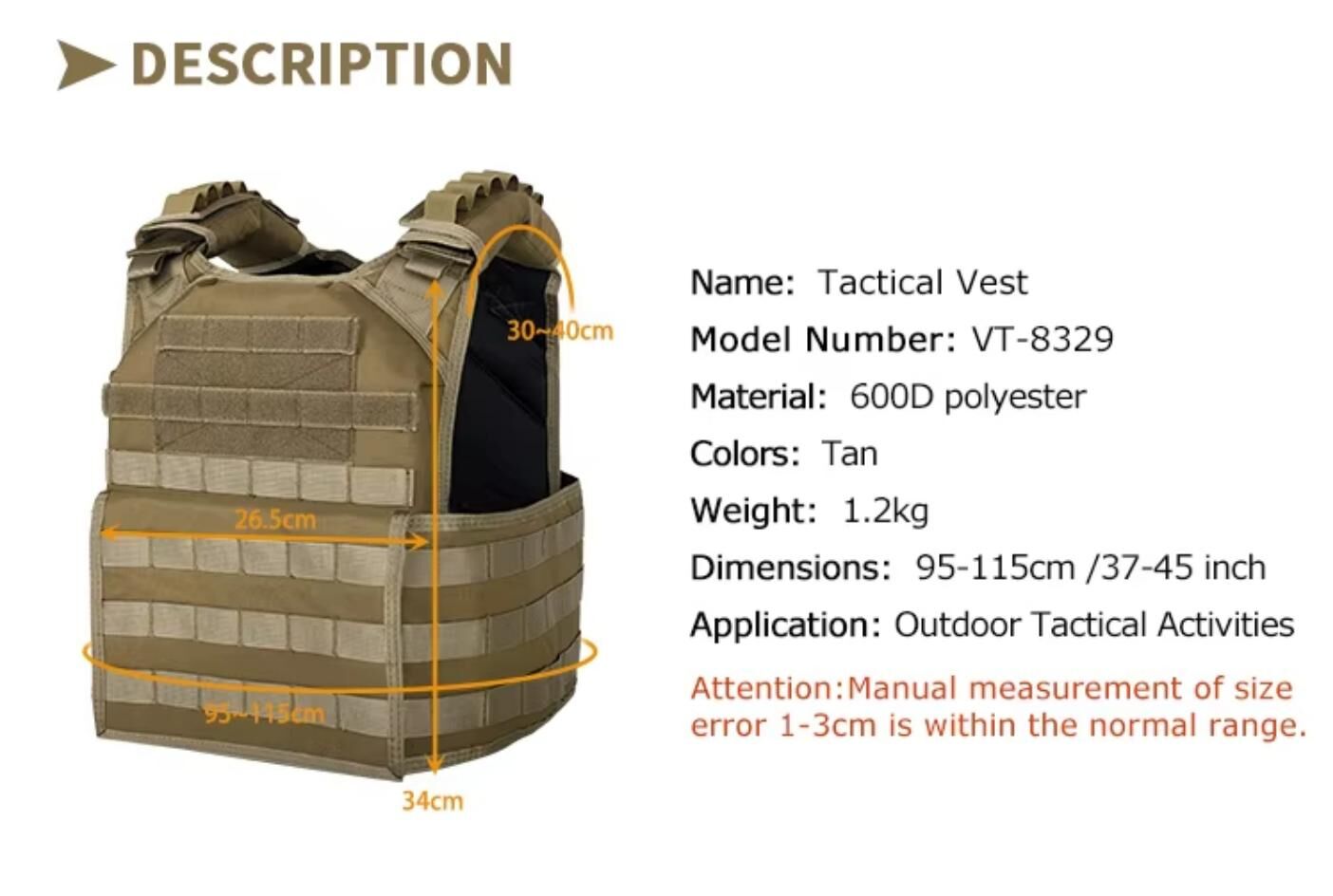 Combat Training Vest Mesh Outdoor Protective Safety Duty Vests Plate Carrier Molle Tactical ...