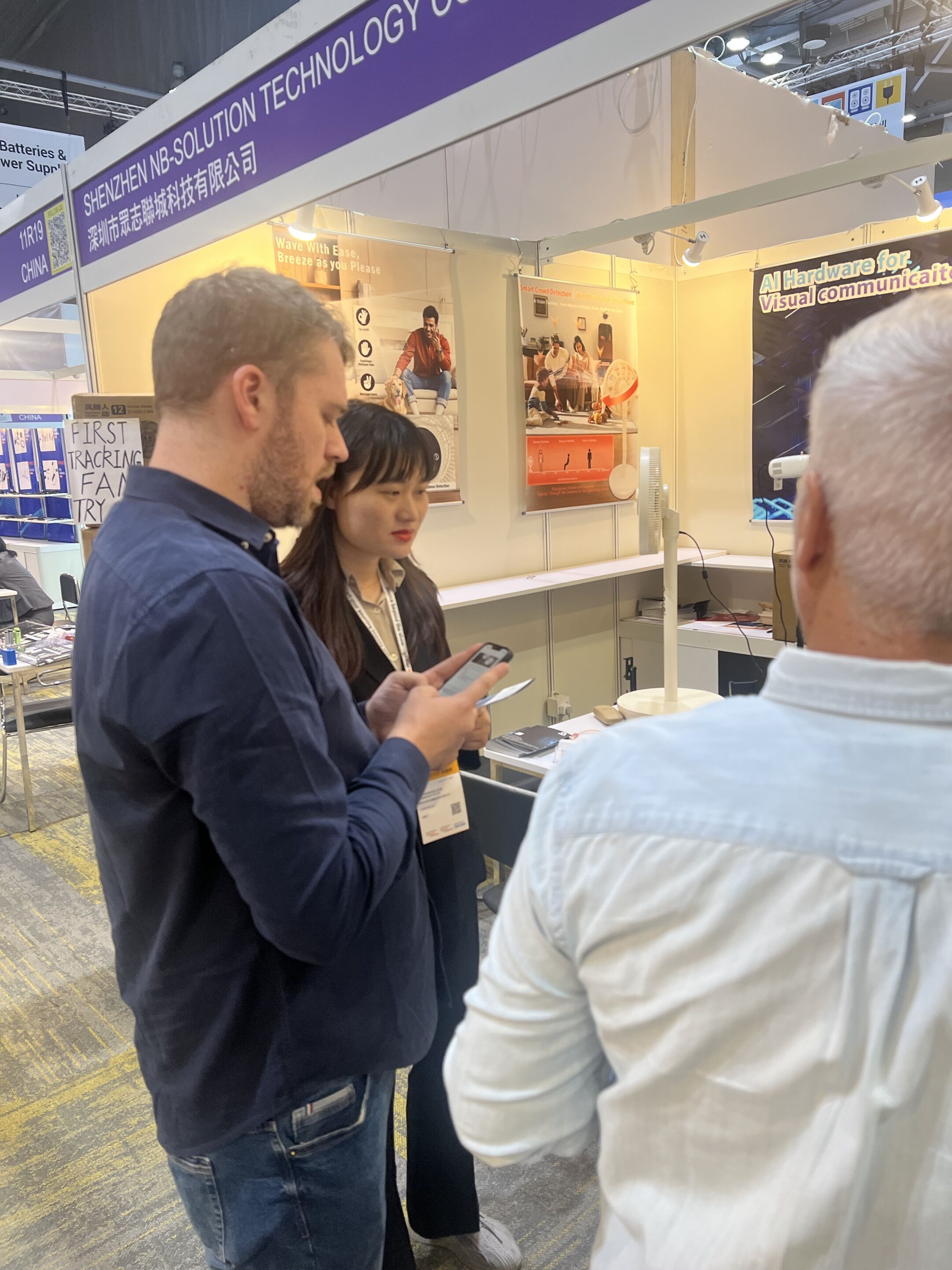 Aitc 2025 Innovation Smart Ai Cooling Fan Auto Human Tracking Gesture ...