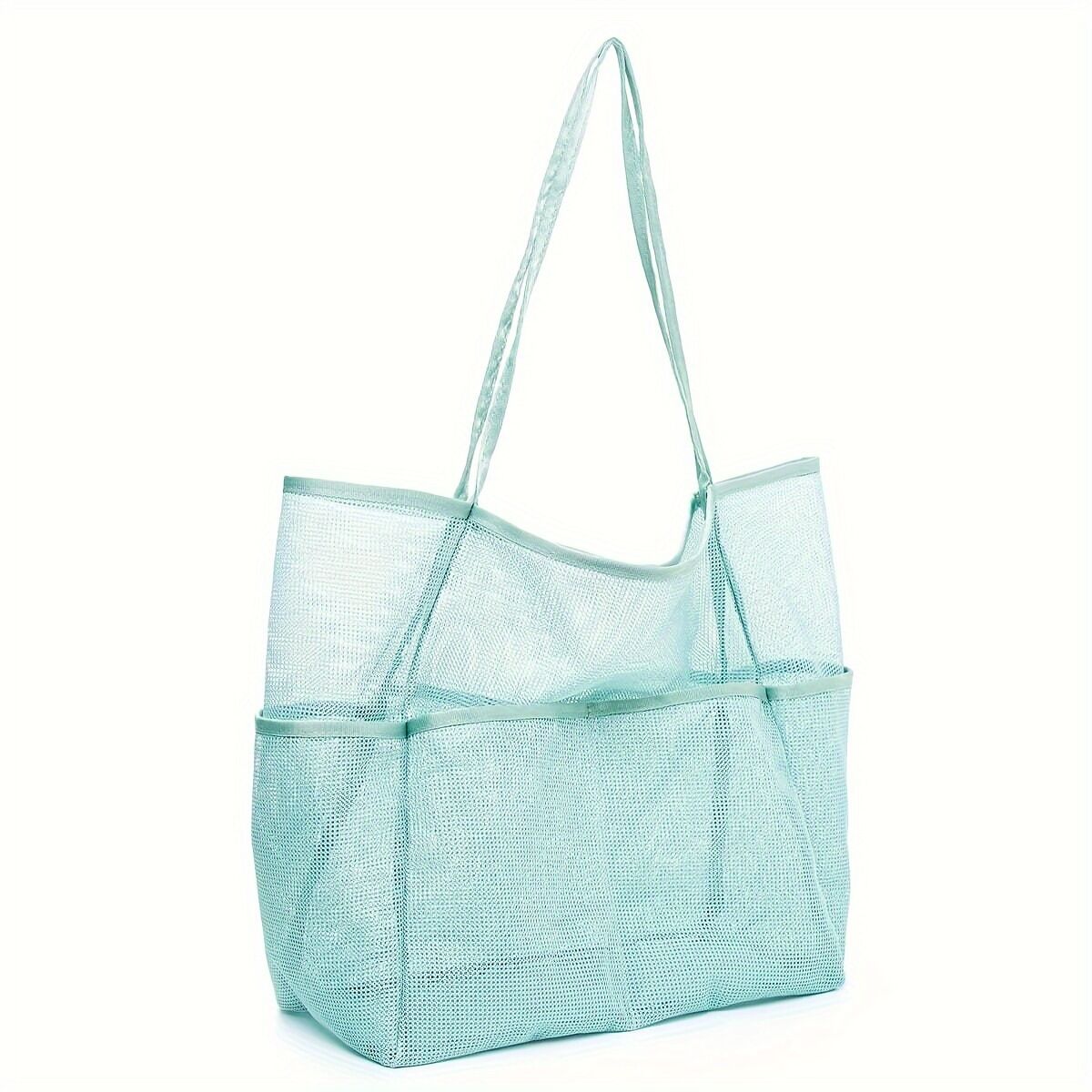 Oem Large Mesh Beach Bag,sandproof With Pocket And Zipper,quick-drying ...