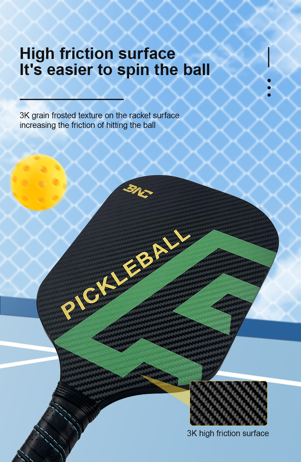 Odm Manufacturer Fiberglass Peak Paddle With High Friction Surface, One ...