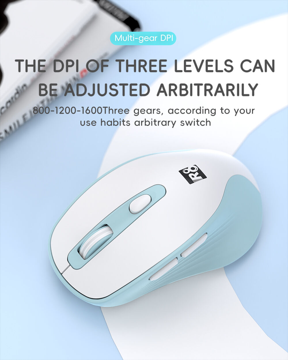 R8 Color Fashion Ergonomic Laptop 2.4g Wireless 6d Office Optical Mouse ...