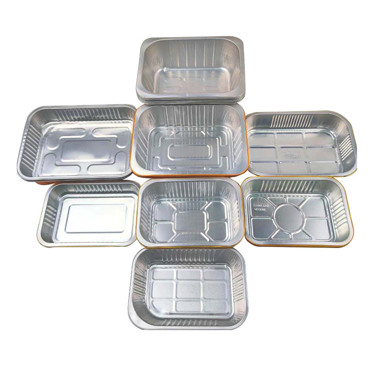 Wholesale Price 1100ml Gold Smooth Wall Disposable Aluminum Foil Food