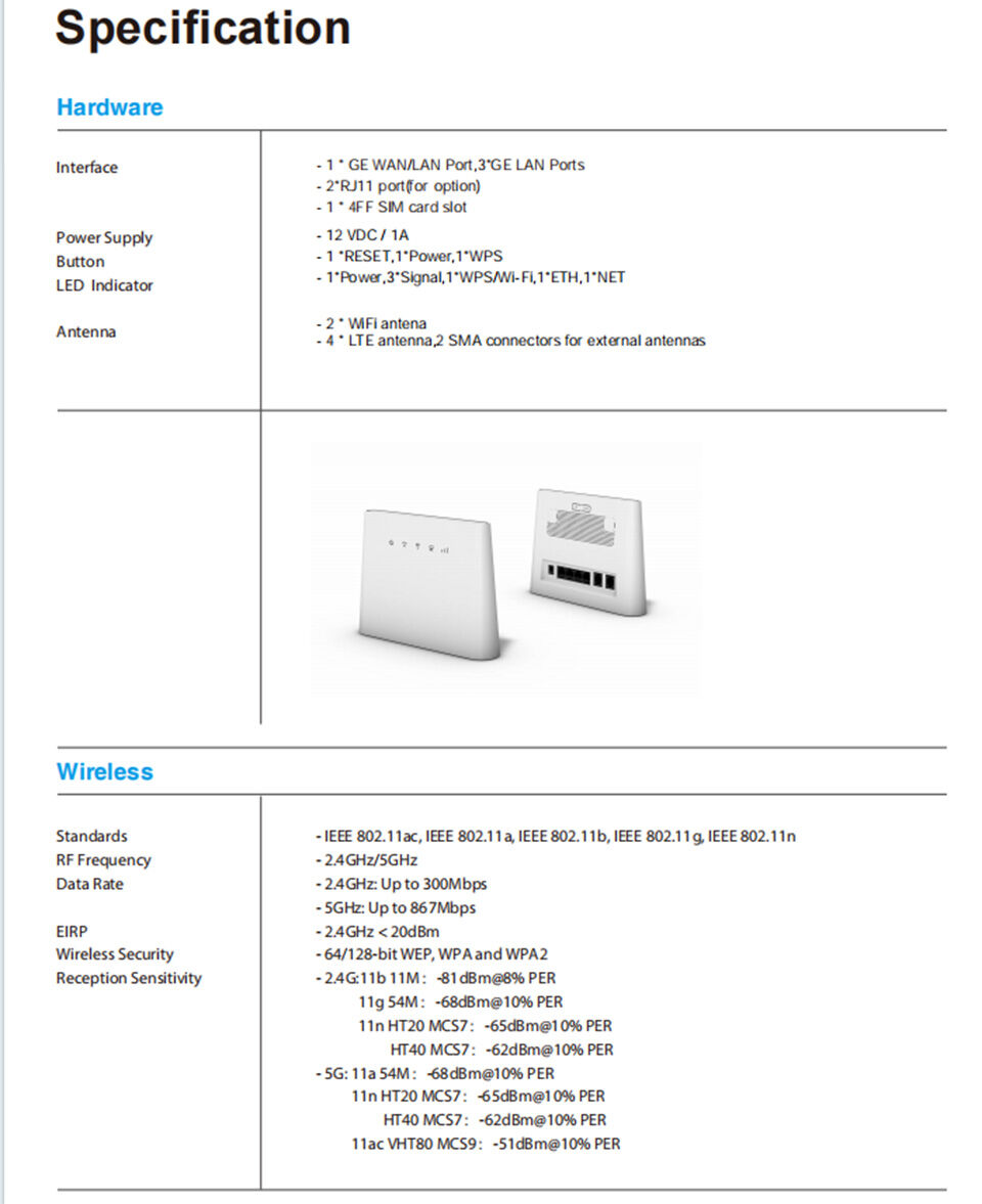 New 4g Lte Cat 6 Wifi Router, Lte Modem Router, Dual Sim 4g Cellular ...