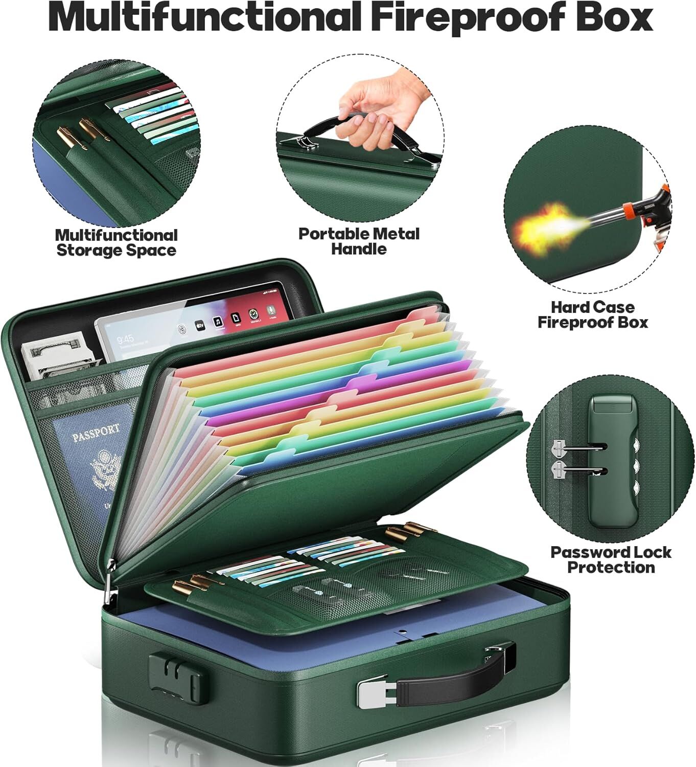 Waterproof And Fire-resistant Storage Zipper Bag Fireproof Document ...