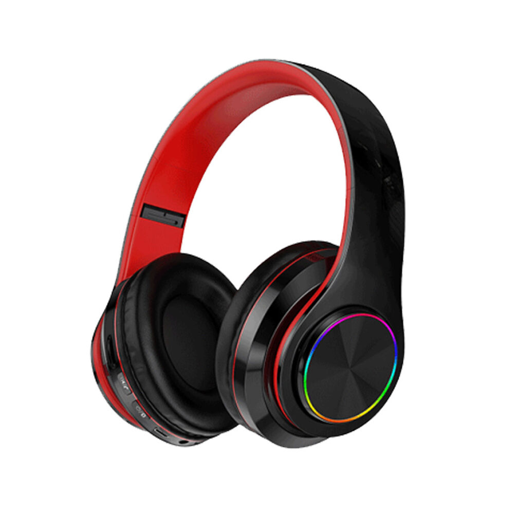 Factory Price Rgb Bluetooth Headphone On-ear Bt Headset With Led Light ...