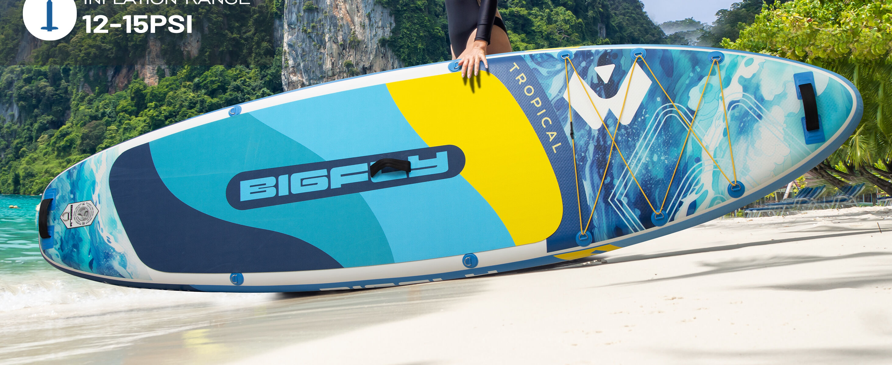 Summer Water Sports Bigfly Extra Wide Inflatable Stand Paddle Board All Round Sup Fishing Paddle ...