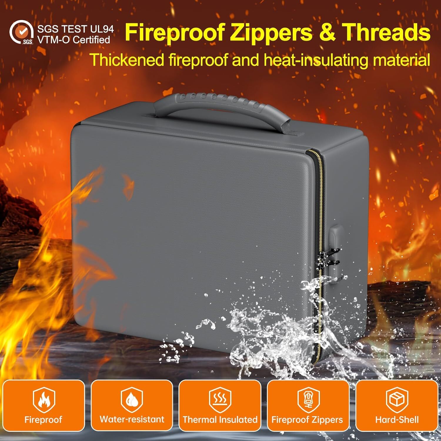 Buy China Wholesale Fireproof Document Box Hard Case Fire And Water ...