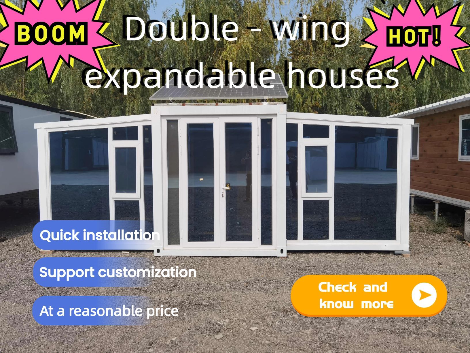 Windproof Double Wing Prefab Beach House Best - Offer House Double Wing ...