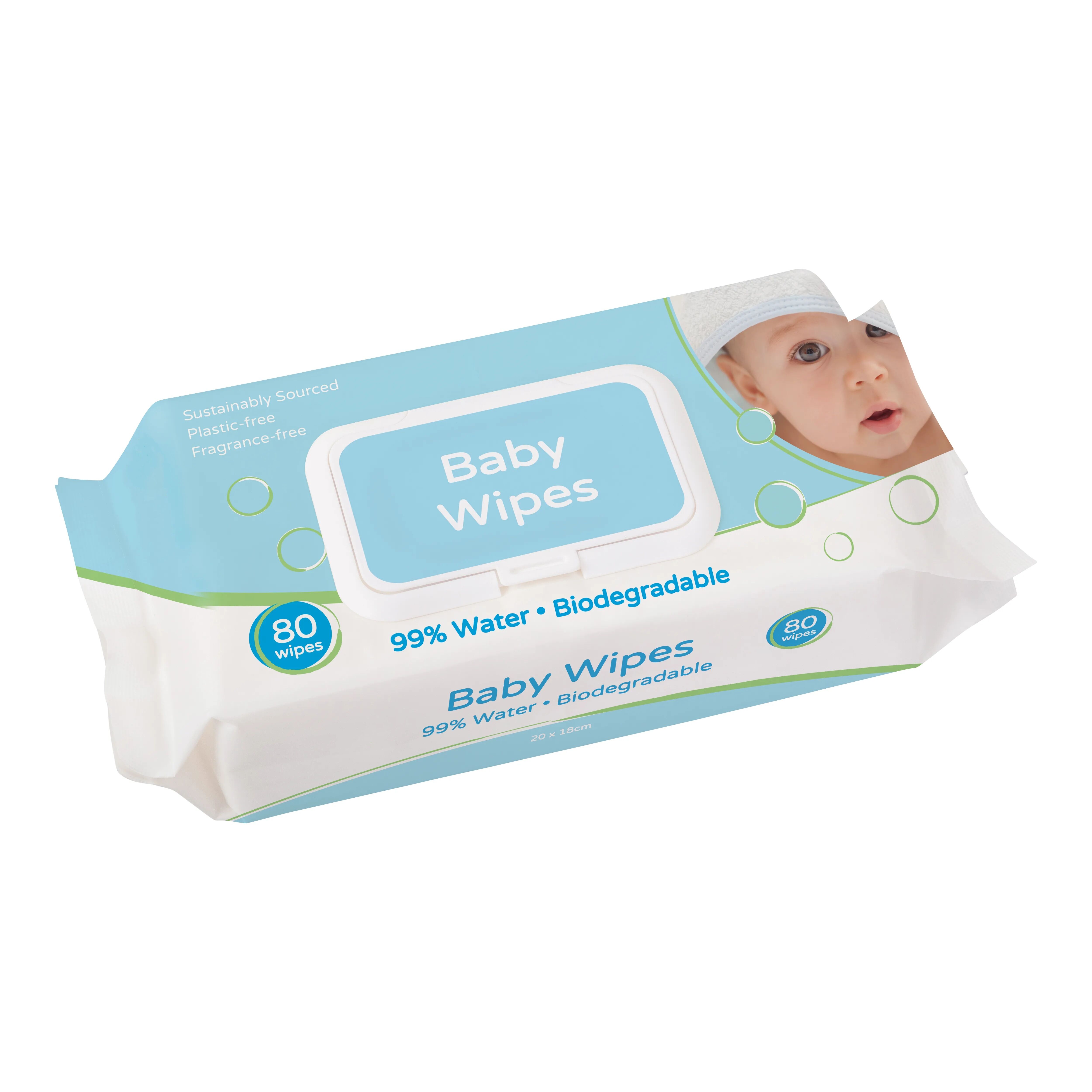 99% Water Wipes 80count Fragrance Free Oem Biodegradable Baby Wet Wipes ...