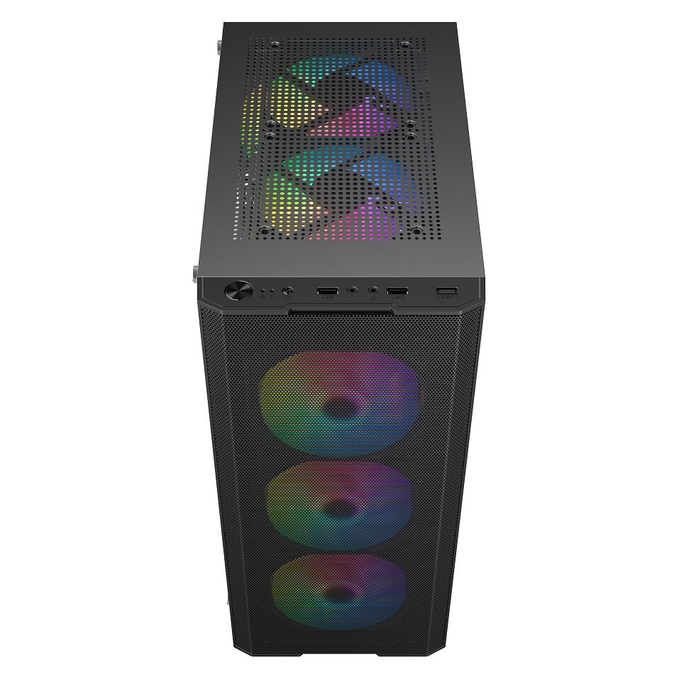 Ruix Mesh-2(black) Atx Gaming Case Mesh Front Panel High Airflow ...