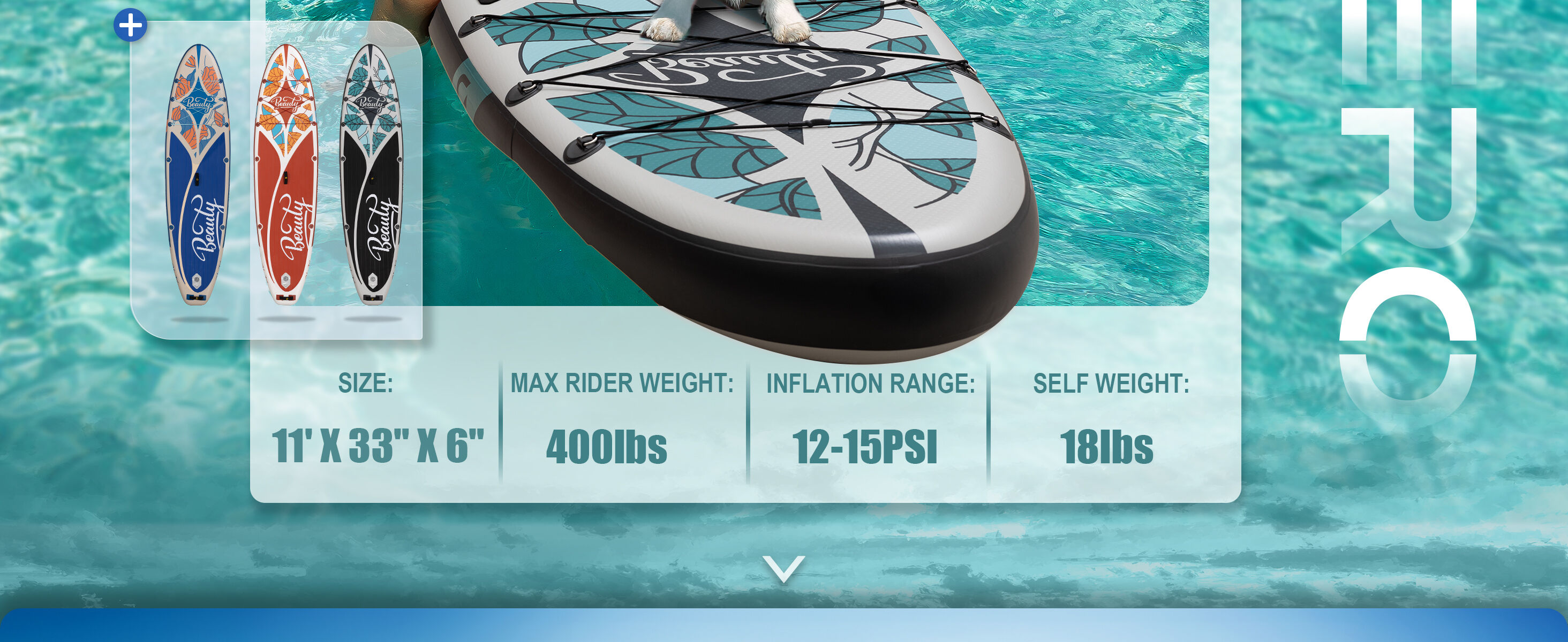 Dixero Black 11' Length Kayak Yoga Lake Touring Inflatable Stand Up ...