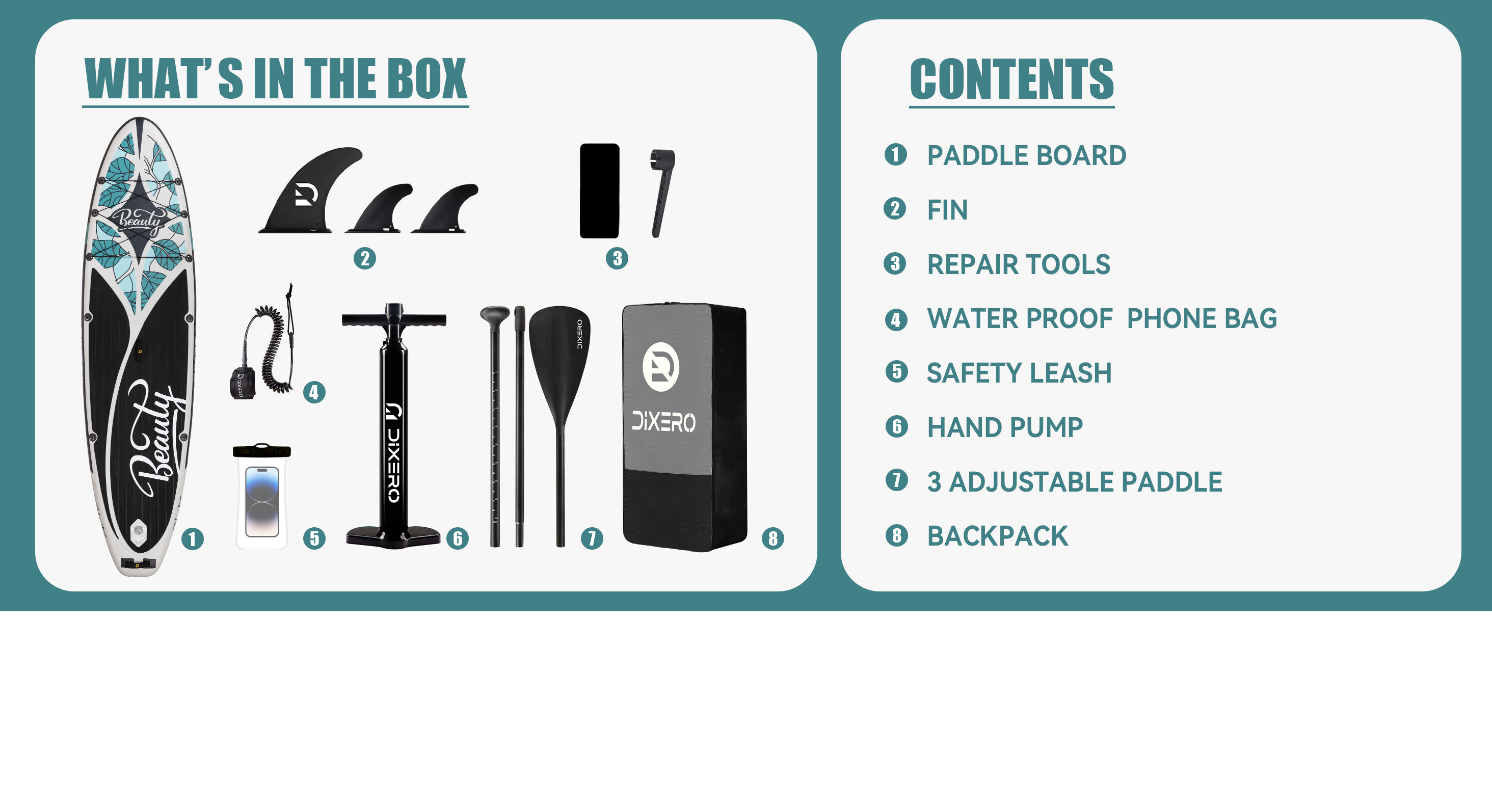 Dixero Black 11' Length Kayak Yoga Lake Touring Inflatable Stand Up ...