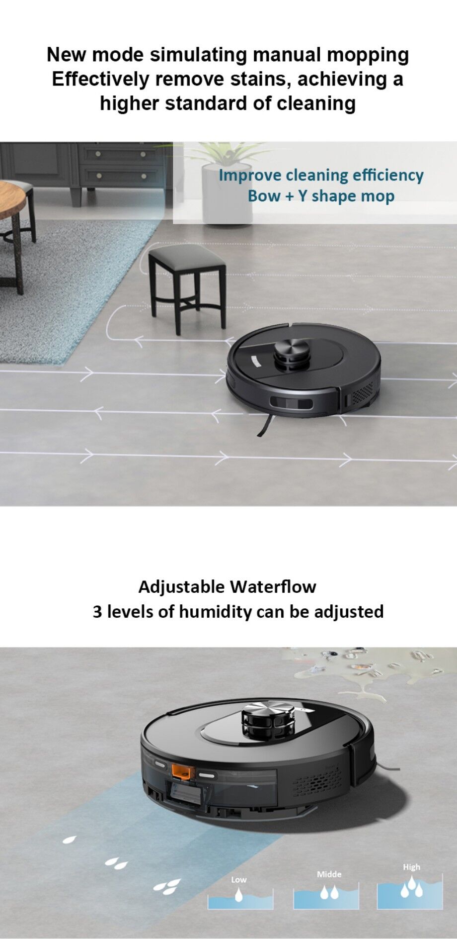 Oem/odm Robot Vacuum Cleaner With 3000pa Suction, Brushless Motor, And ...