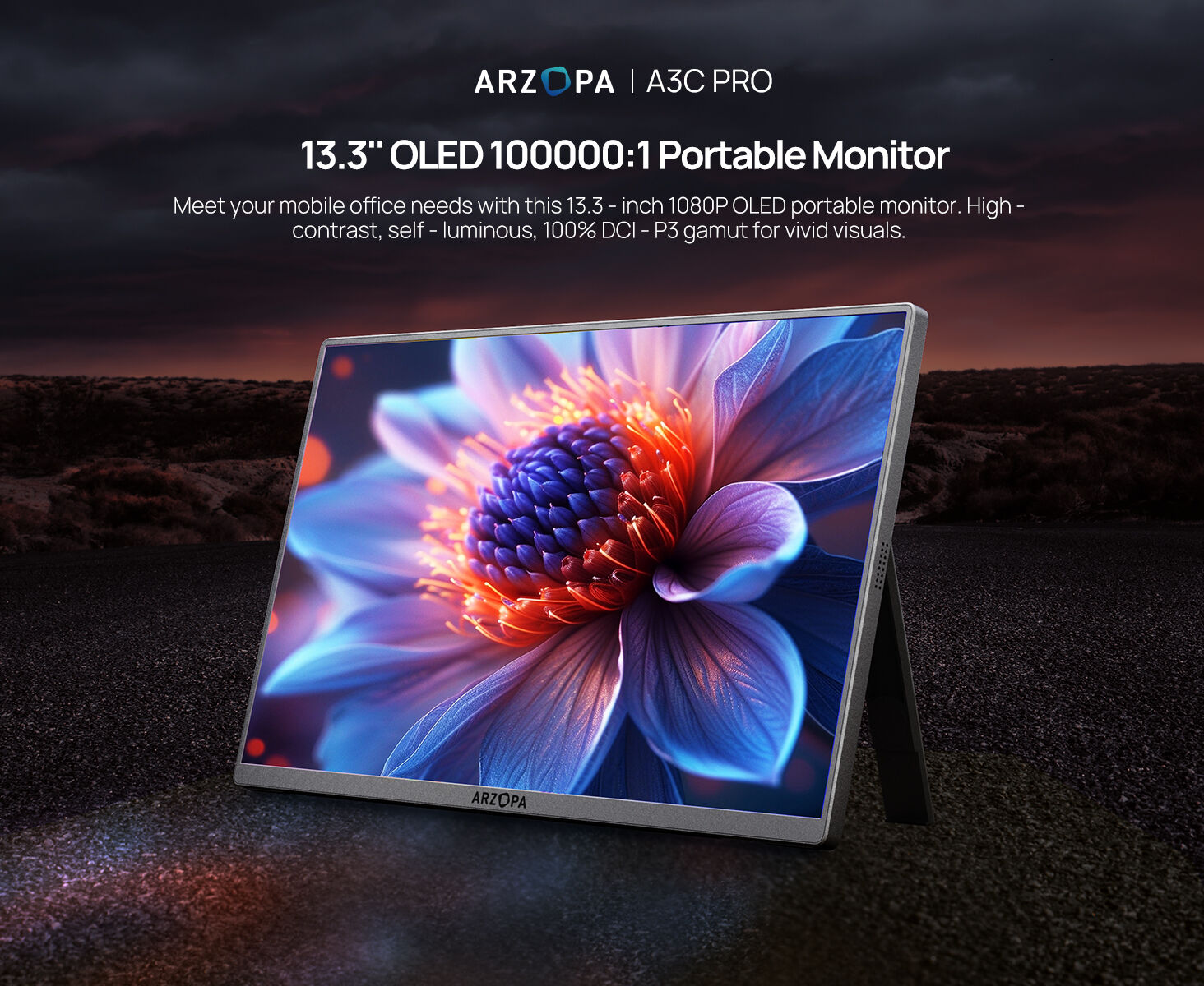 Arzopa A3c Pro 13.3 Inch Oled 1080p Portable Dual Lcd Gaming Usb ...