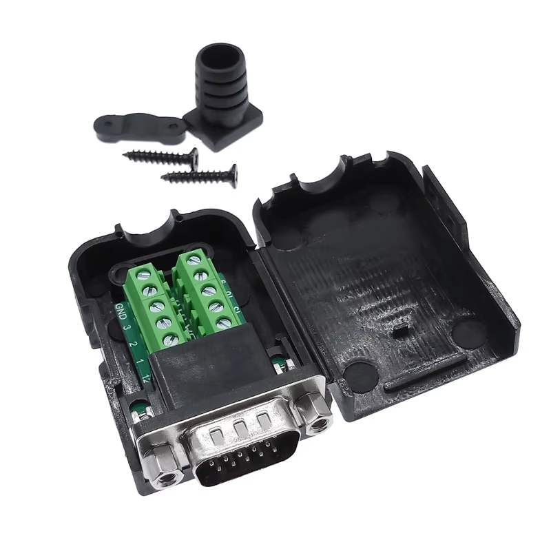 D-sub Vga Terminal Vga Solderless Connector 3+6 Male And Female Docking ...