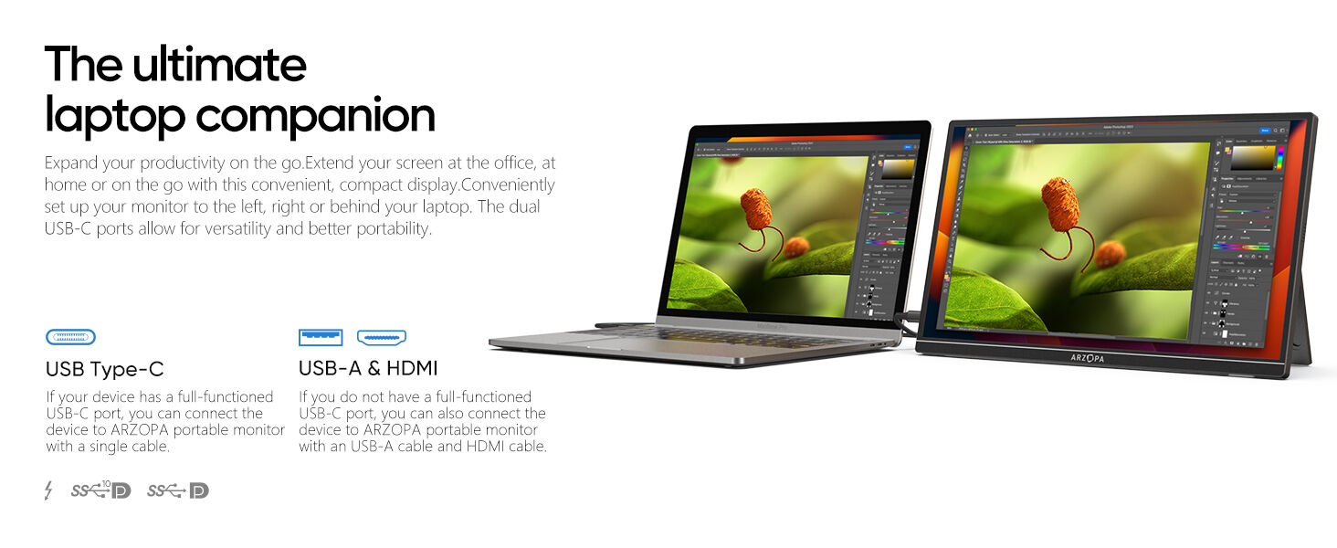 Arzopa A1m 17.3 Inch 1080p Ultra Slim Portable Gaming Gamer Usb Monitor ...