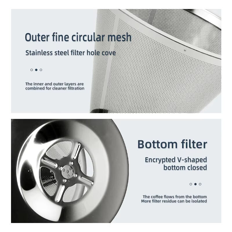 Modern Design Coffee Filter Hand Brewed Coffee Funnel Ss304 Coffee ...