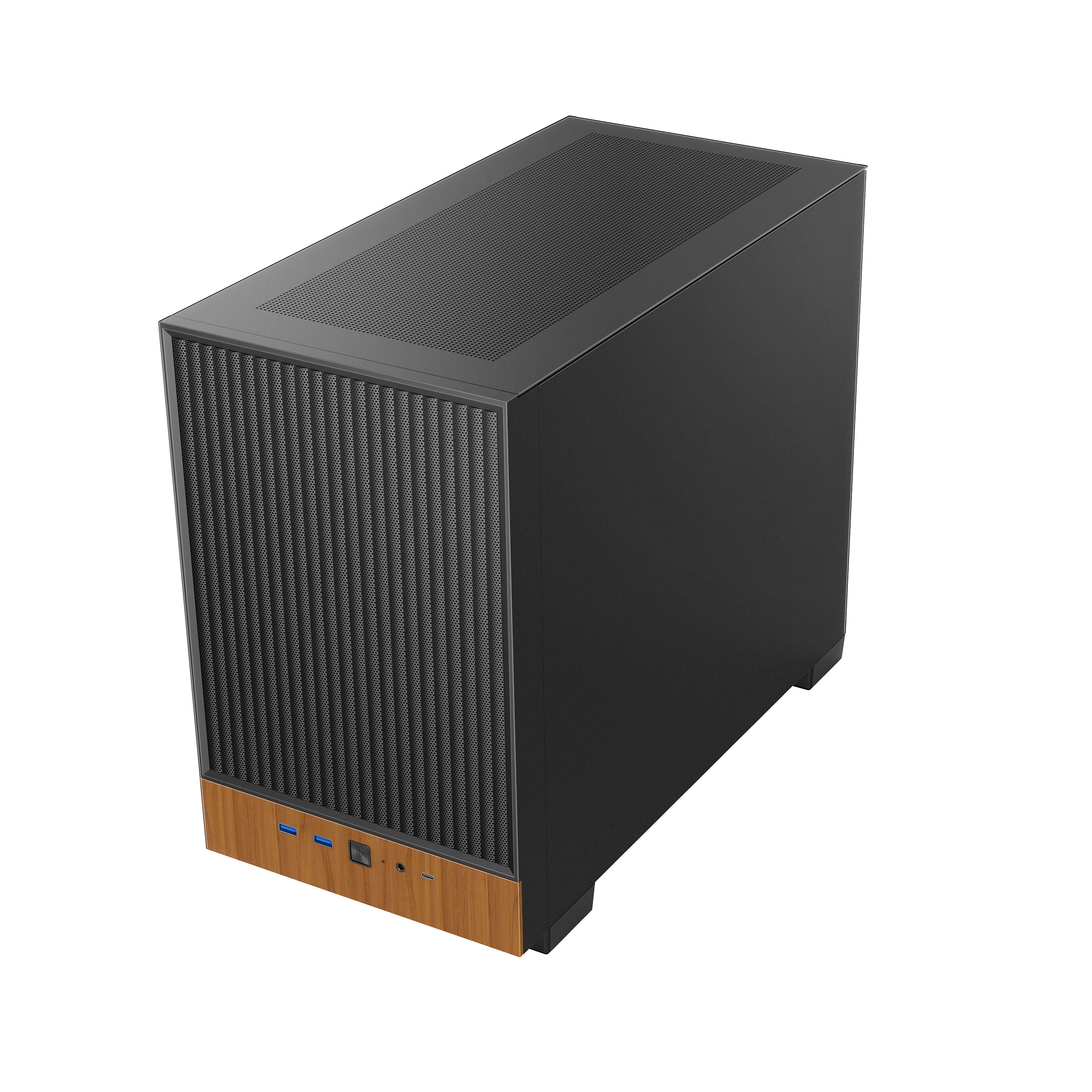 Ruix Matrix Black Micro-atx Gaming Case Mesh Panel Wooden Computer Case ...