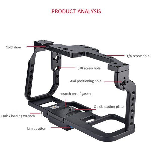 Oem High Quality Cnc Machining Aluminum Camera Cage Stabilizer Rig ...