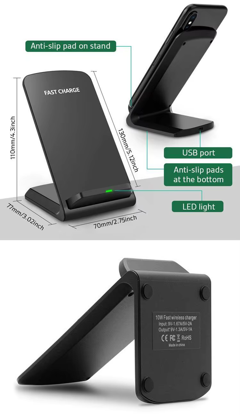 Promotion Phone Holder 15w Qi Wireless Charger Stand Gift - China ...