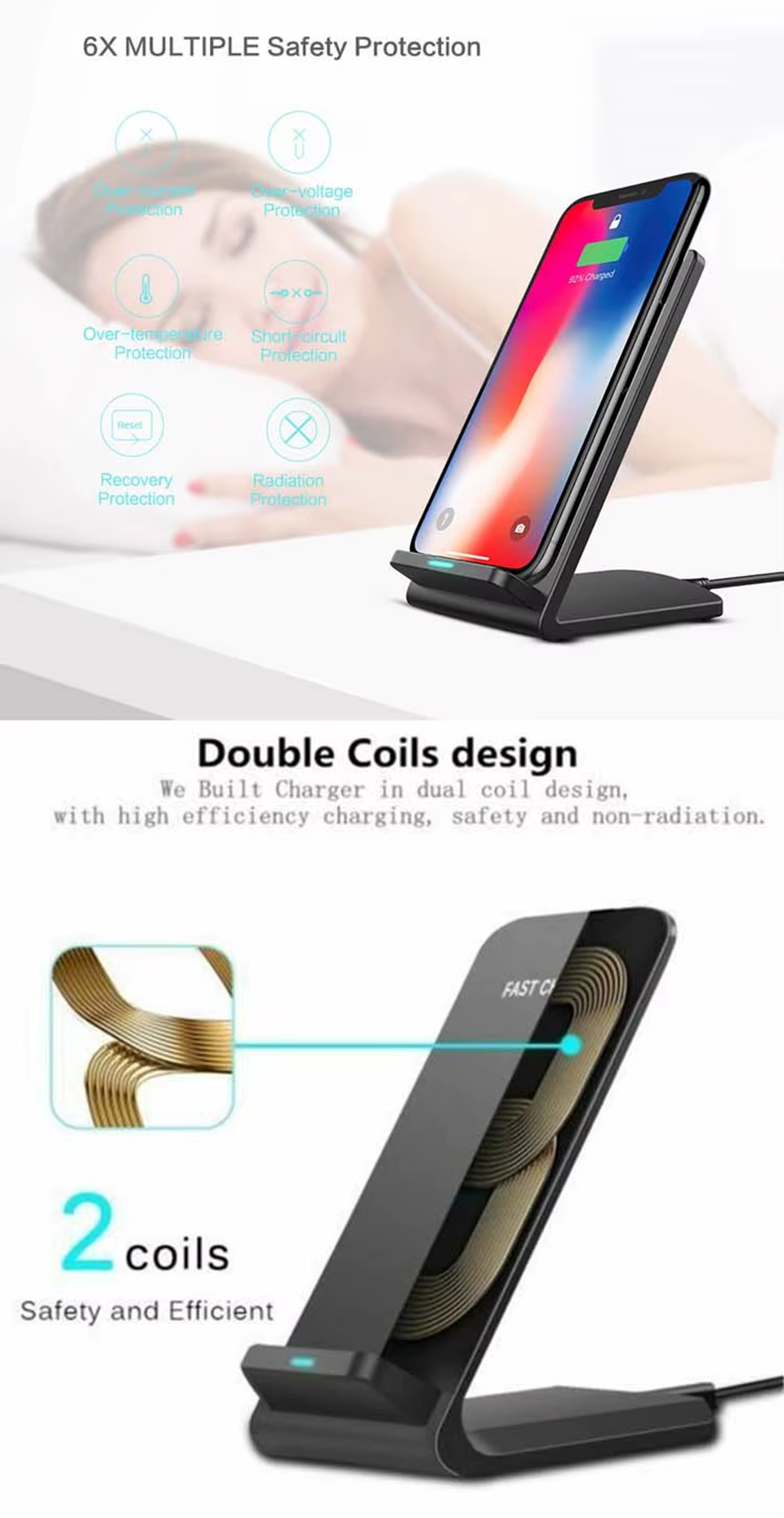 Promotion Phone Holder 15w Qi Wireless Charger Stand Gift - China ...