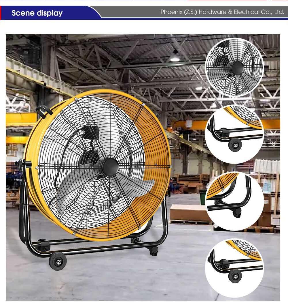 High Velocity Oem Industrial 24" 30" 36" Drum Fan With 3 Wind Speed ...