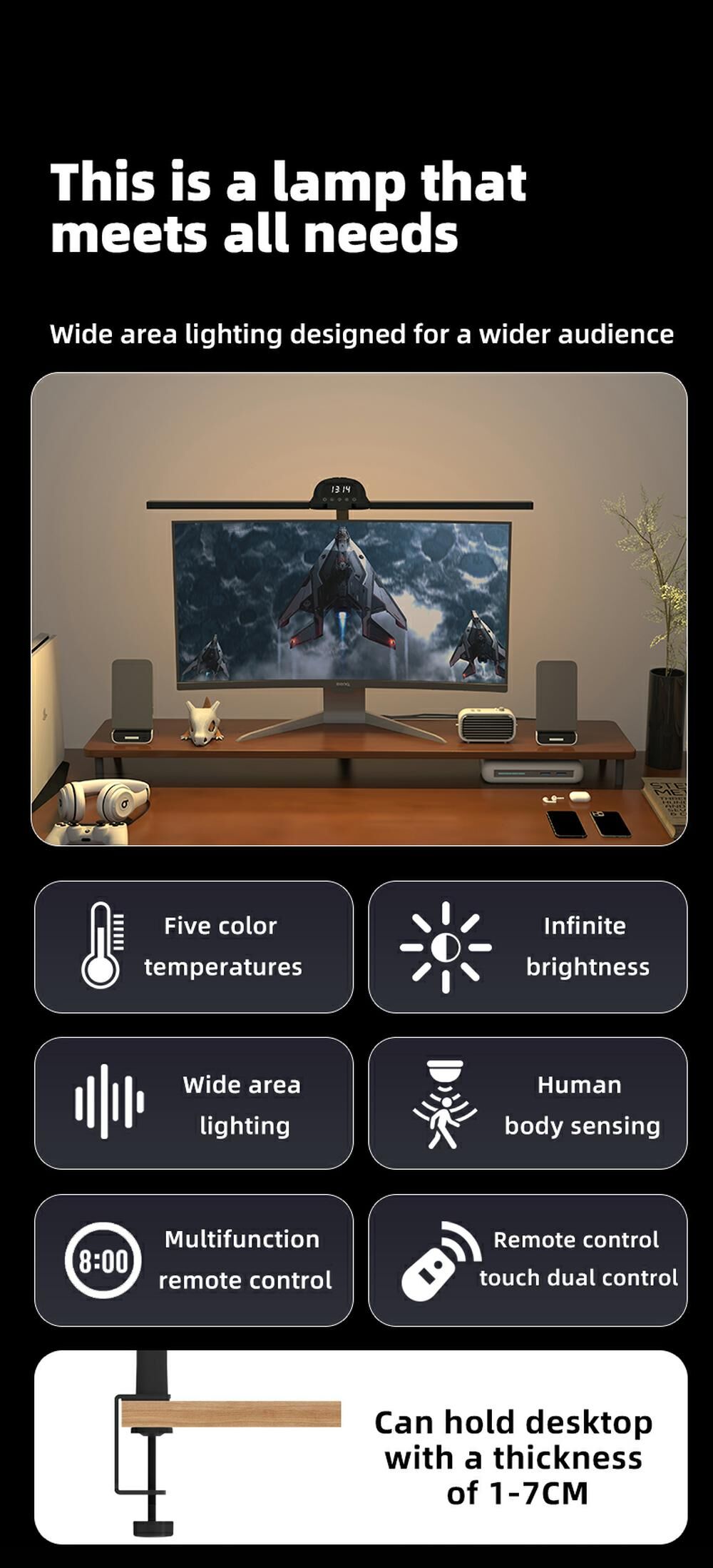 Piano Lamp Led Desk Lamp Computer Lamp Monitor Screen Eye Protection ...
