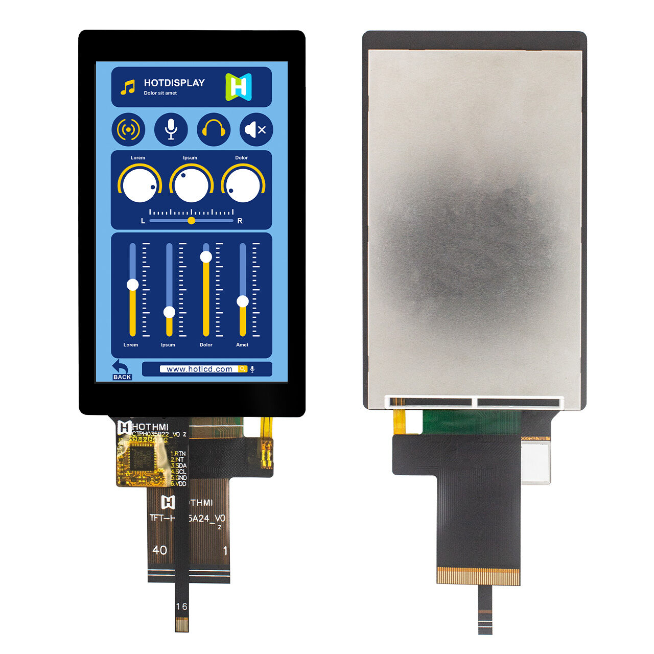 3.5-inch 480x800 Rgb Interface Capacitive Capacitive Touch Display ...