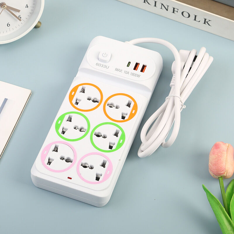Hot Selling Universal Standard Power Socket With 6outlets With 2usb 1 ...