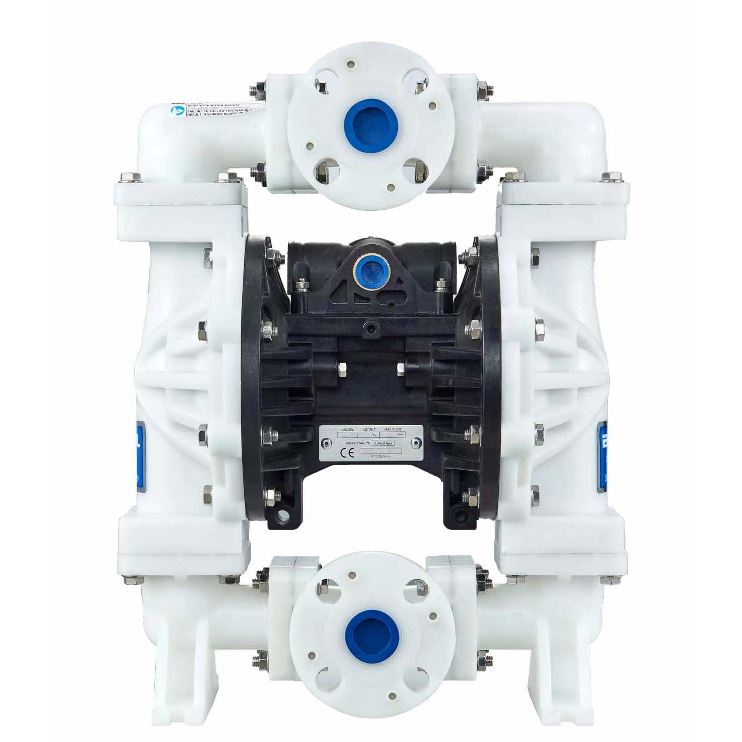 Double Way Pneumatic Diaphragm Pump Bml-25-80pb,caliber Diameter Inlet ...
