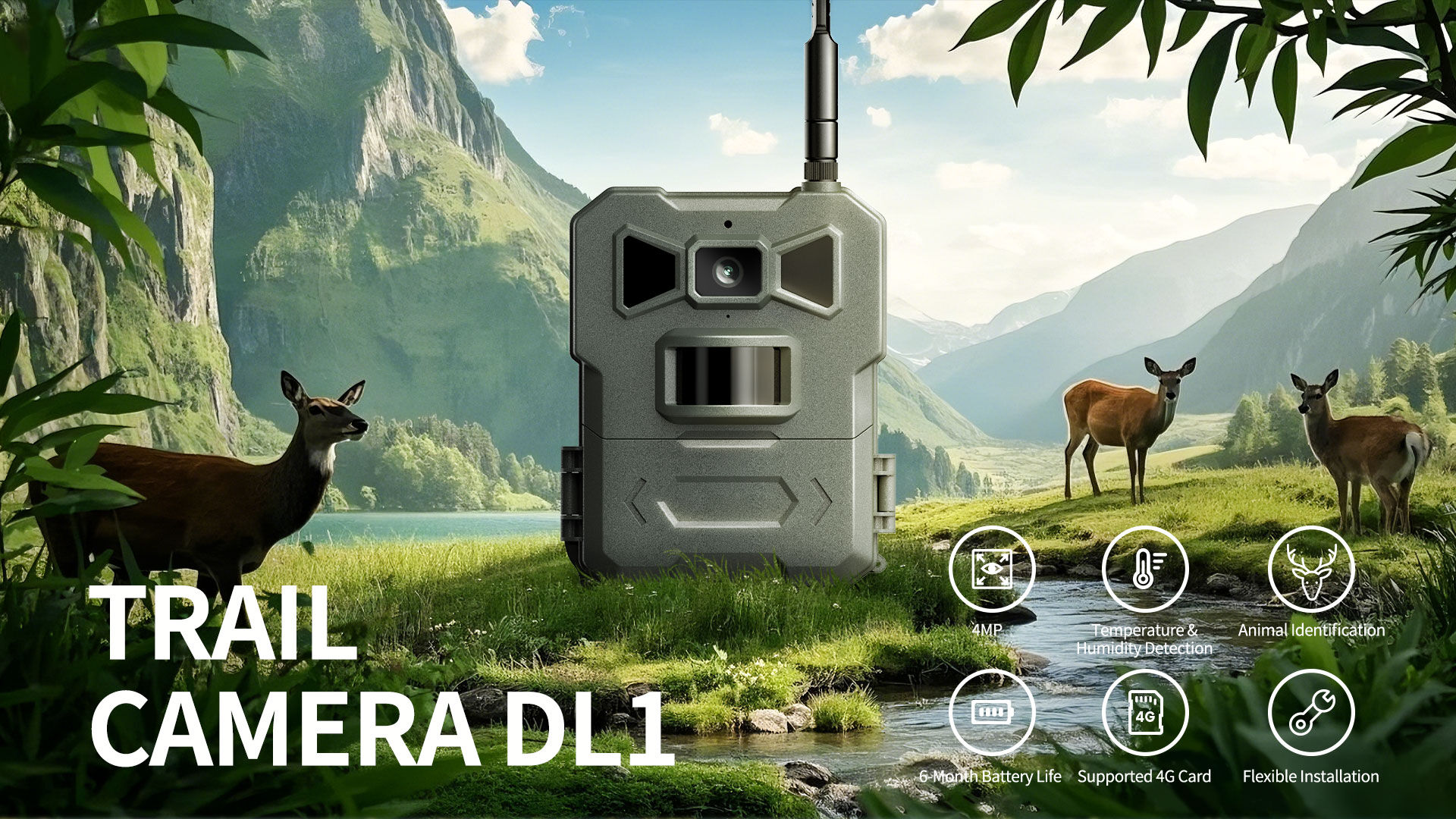 Dl1 Smart Hunting Trail Camera: 4g Real-time Transmission, Military ...