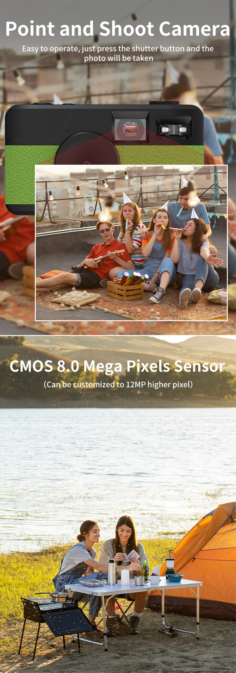 Retro Vintage Screenless Digital Camera Screen-free 8 Mode Filters ...