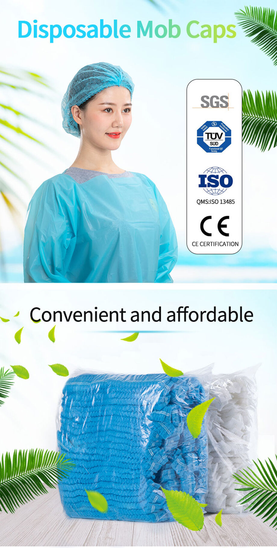 Buy China Wholesale Factory Disposable Surgical Round Mob Cap Non-woven ...