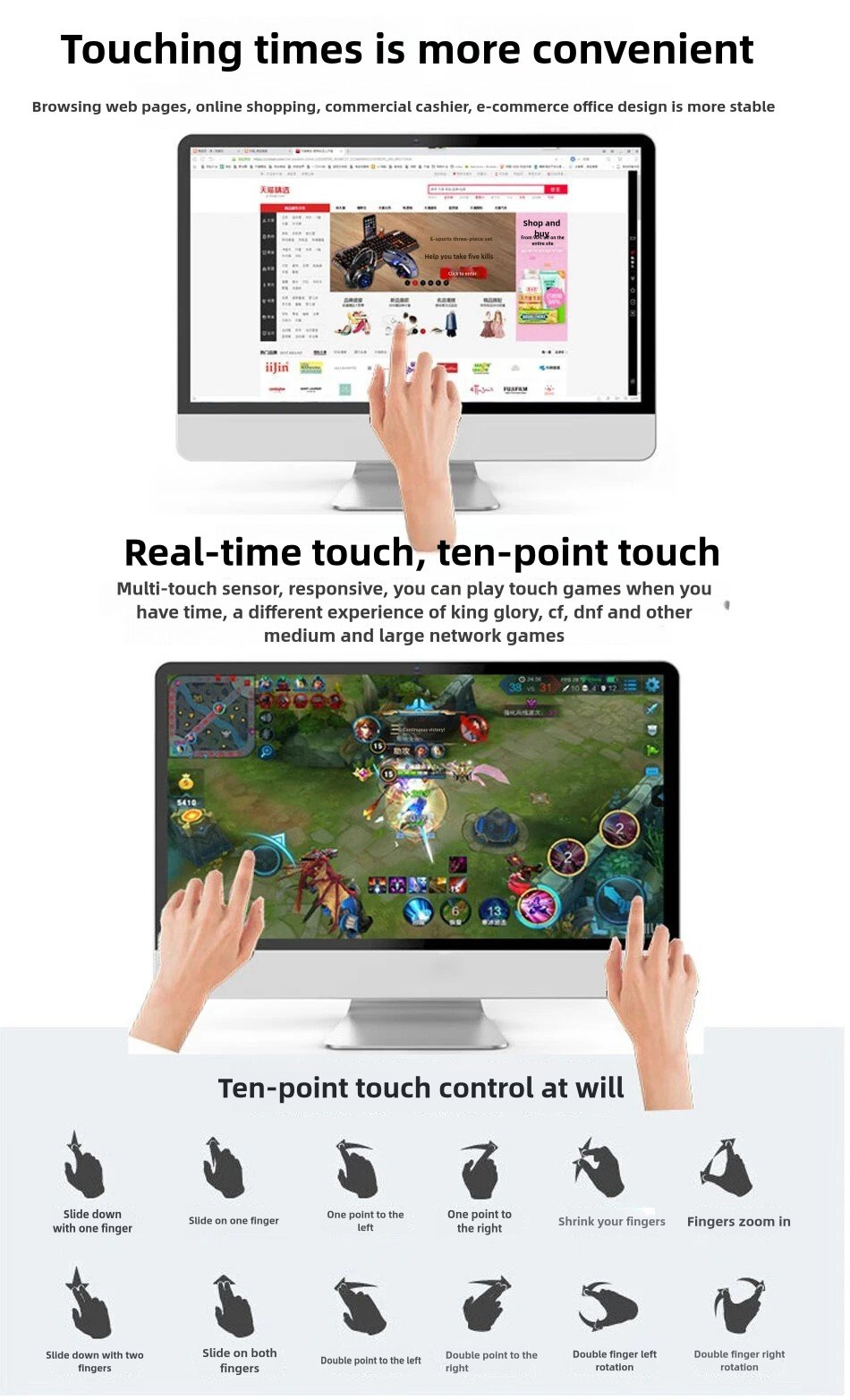 23.8 Inch I3/i5/i7 Desktop 4k Uhd Touchscreen Computer, 32gb+2tb, All In One Pc Windows 11 For ...