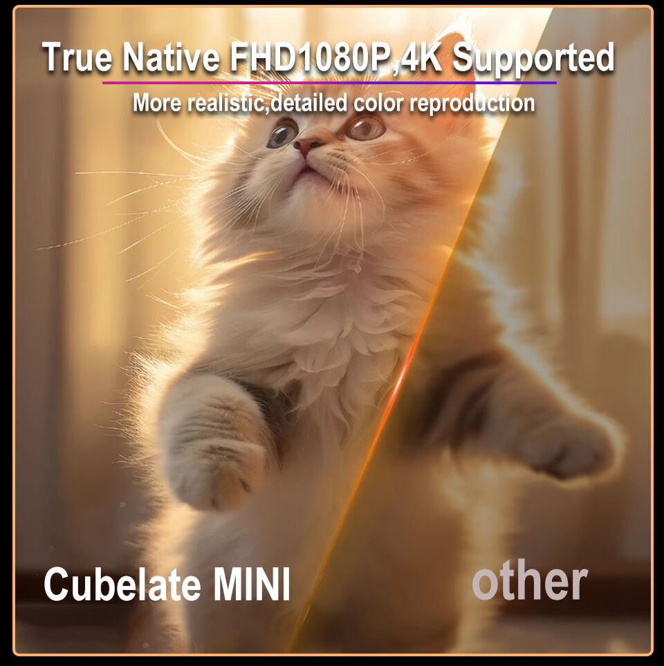 Real 1500 Ansi 4k Video Projector Mirror Screen Smart Android 12 Movie ...