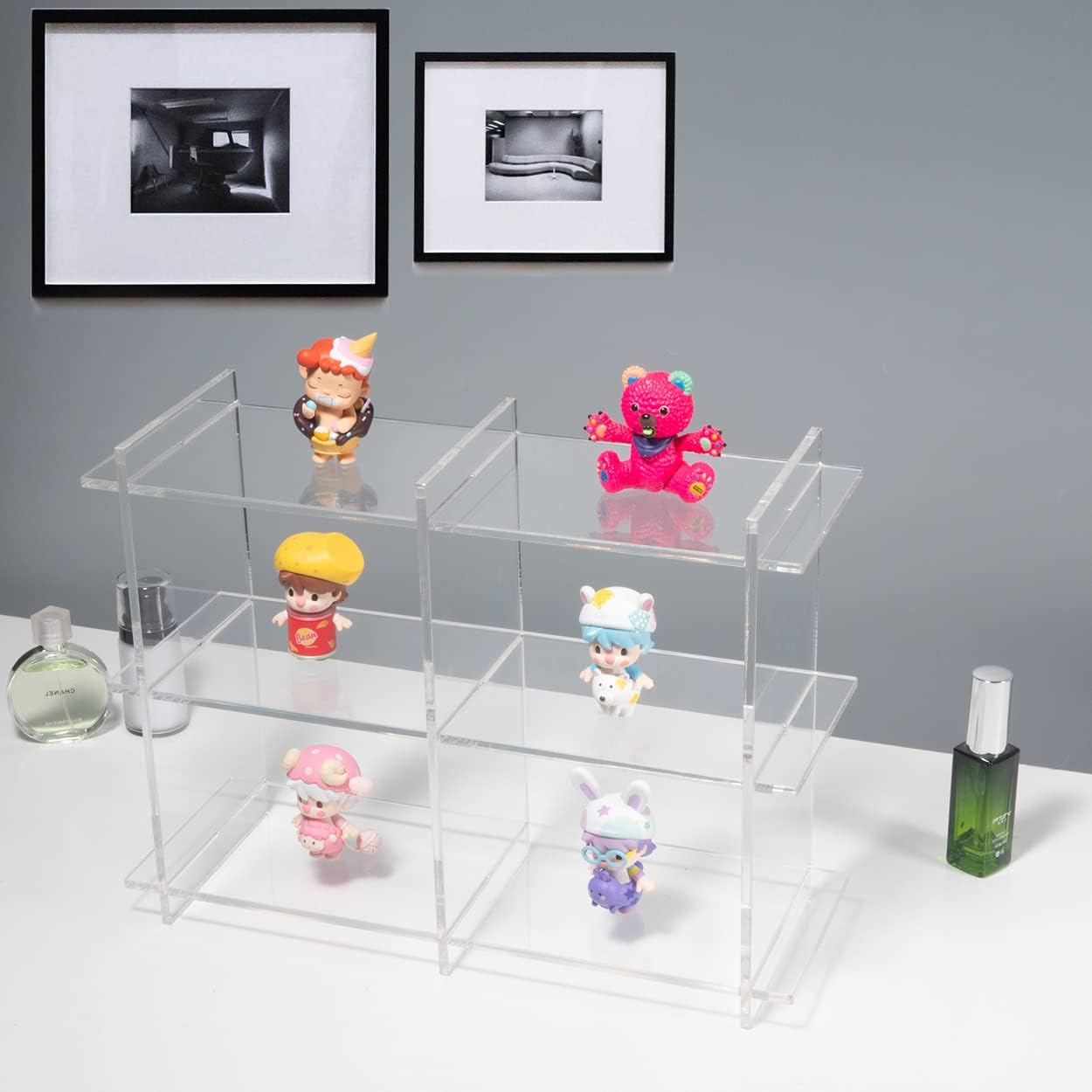 3-tier Acrylic Tabletop Display Shelf, Modern Clear Display Stand ...